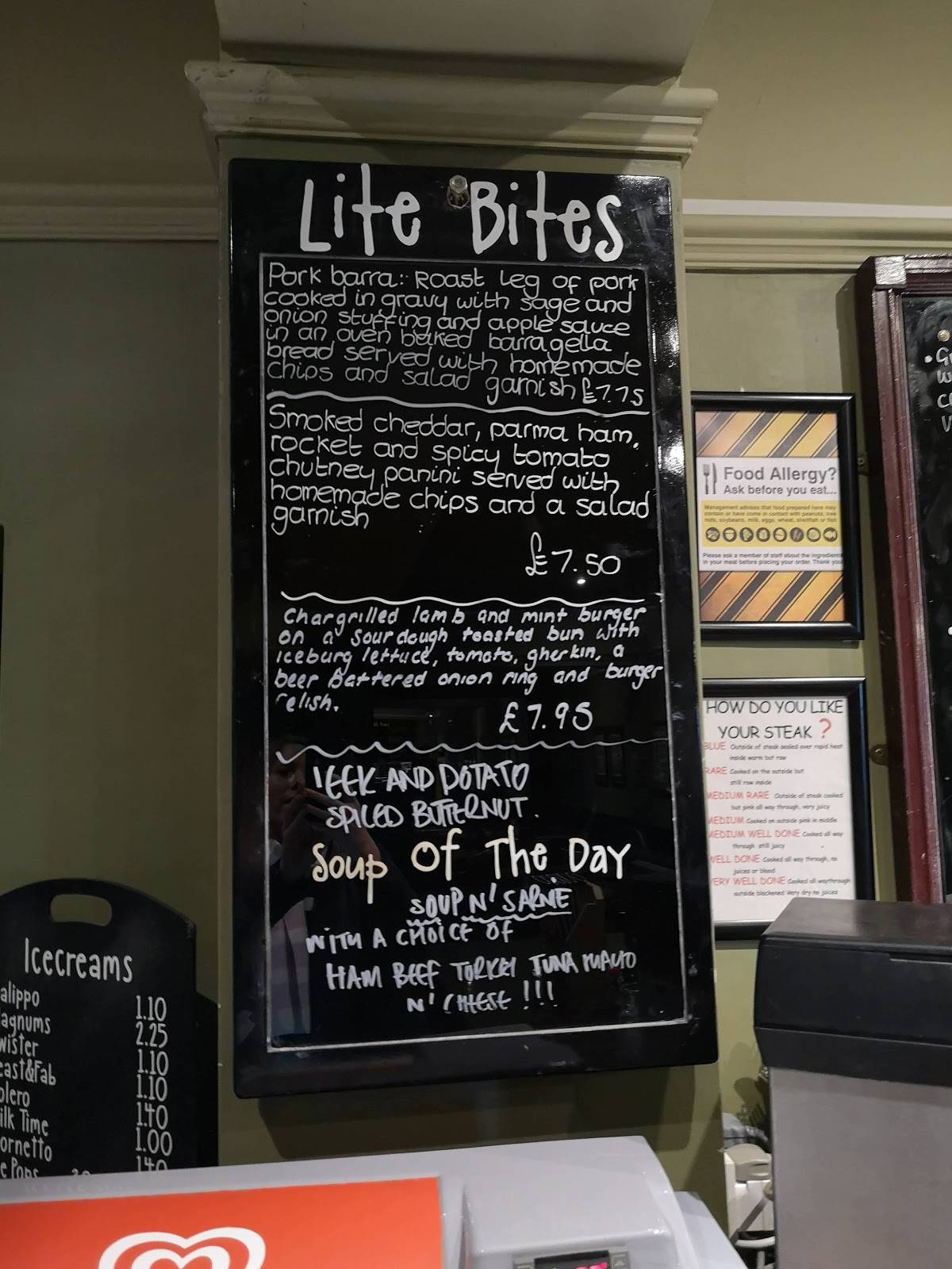 Menu at Cubley Hall pub & bar, Sheffield