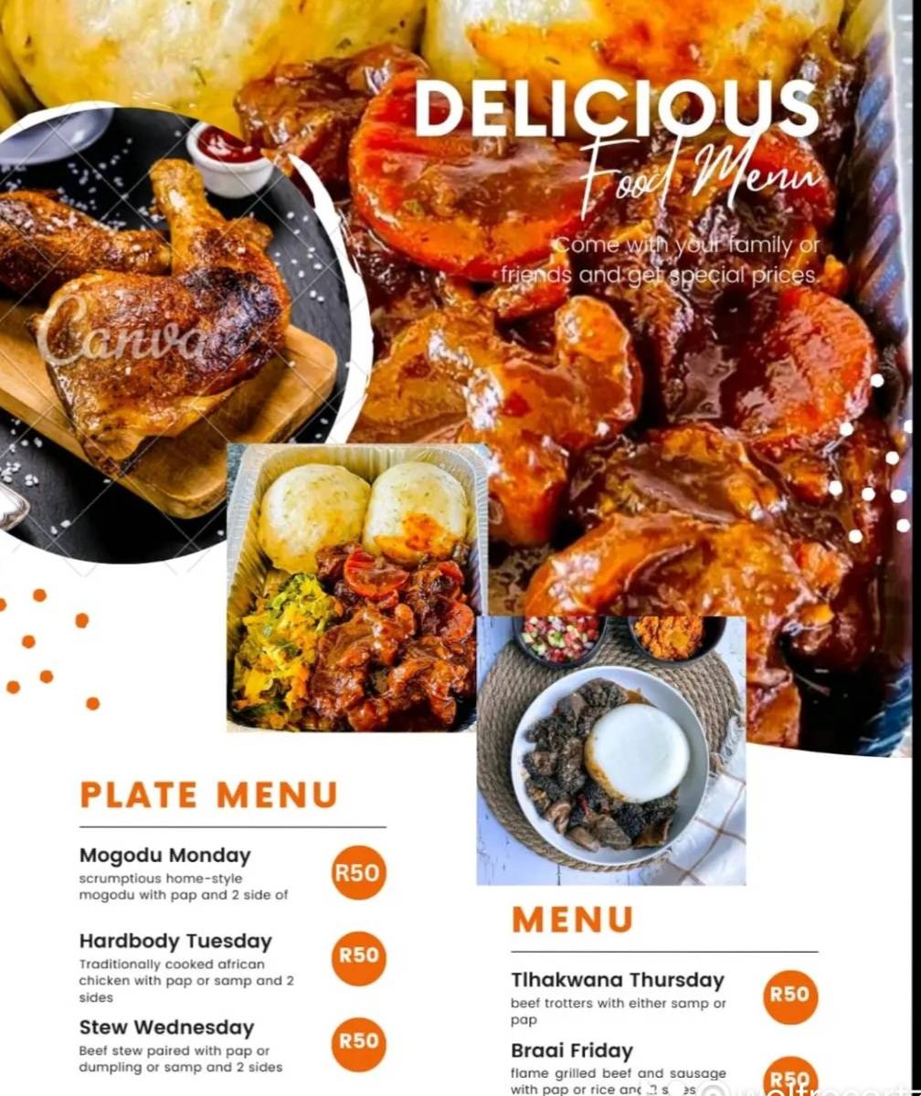 Menu at Hungry Wolf Eatery, Lenasia