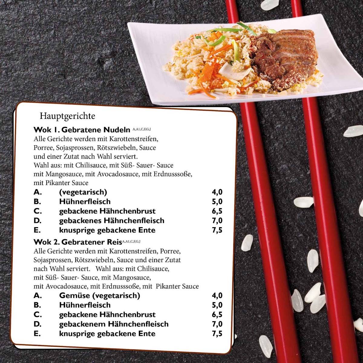 Speisekarte von Huong Viet Sushi Wok restaurant, Dresden