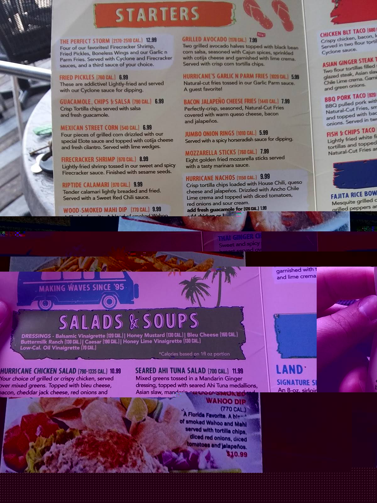 Menu at Hurricane Dockside Grill-Tavares restaurant, Tavares