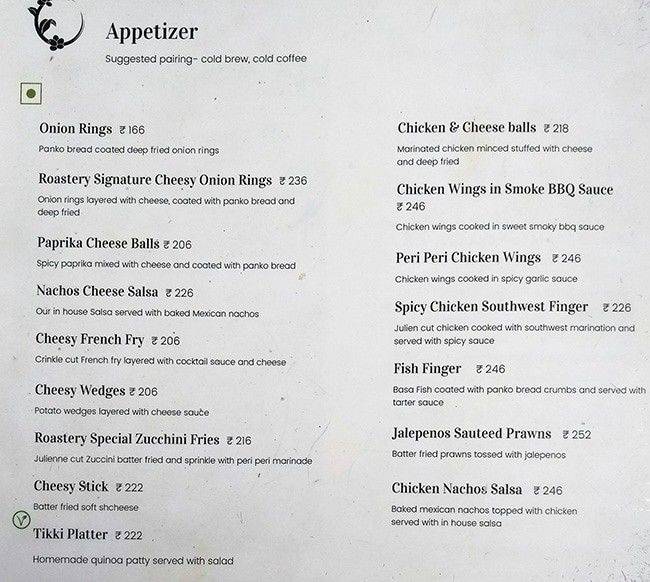 Menu at Roastery Coffee House ! Hyderabad, Hyderabad, 418