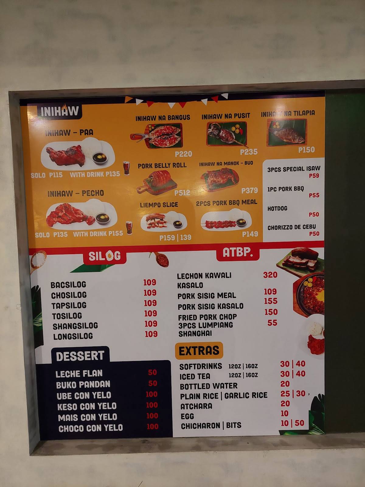 Menu at IHAW AT AKO! restaurant, Quezon City