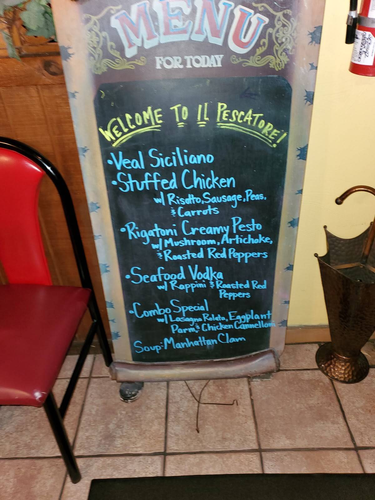 Menu at IL Pescatore pub & bar, Orlando
