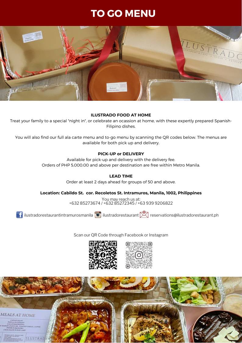 Menu at Ilustrado Restaurant, Manila, 744 Cabildo Street