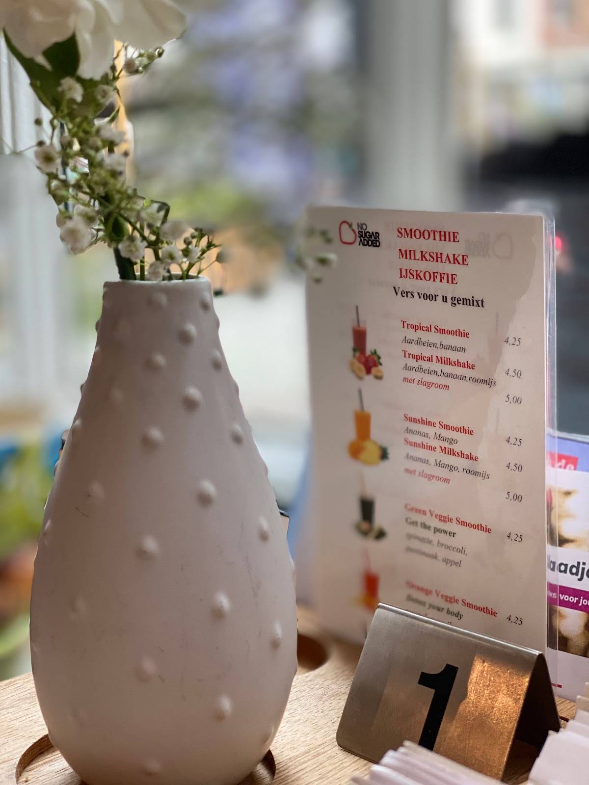 Carta de In de Roos Zaltbommel, lunchcafé (Cello), Zaltbommel