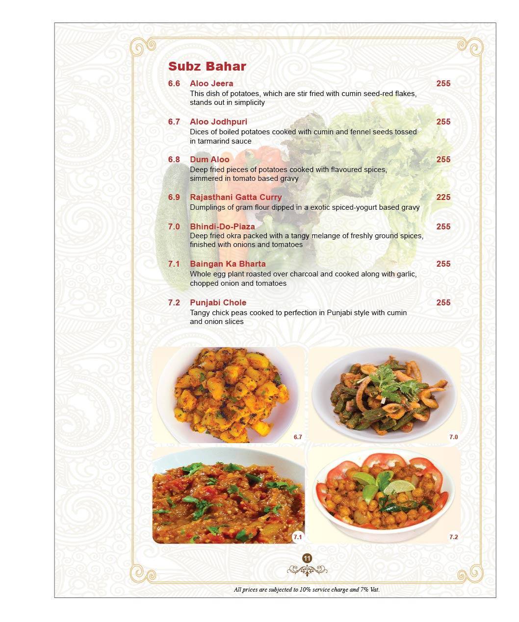 Menu at The Indian Hut Restaurant - Silom, Bangkok