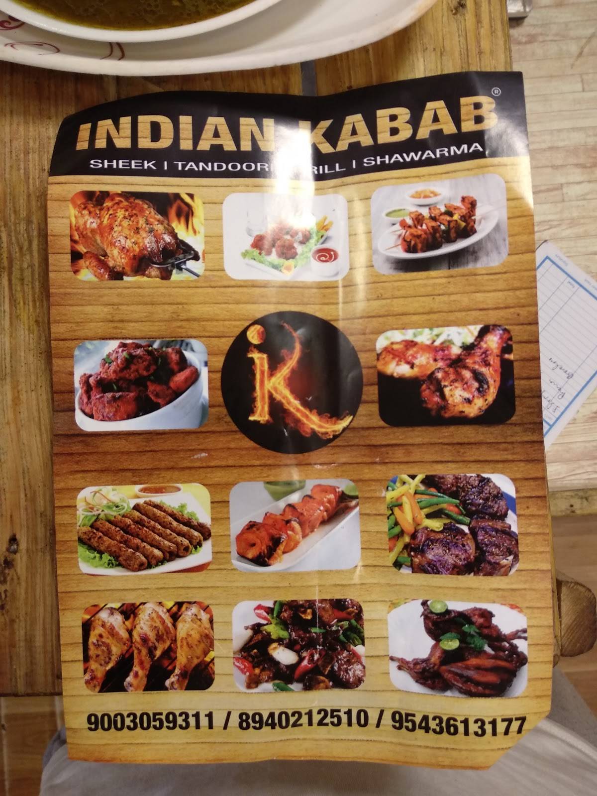 Menu at INDIAN KABAB, Chennai, 7 6th Street
