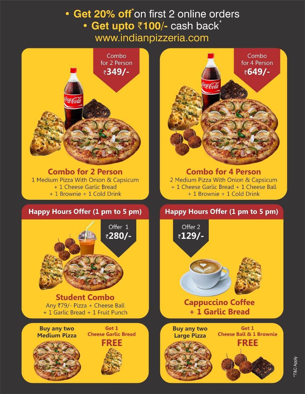 Menu at Indian Pizzeria, Indore, S-11, Shekhar Planet, PU-4, Scheme No ...