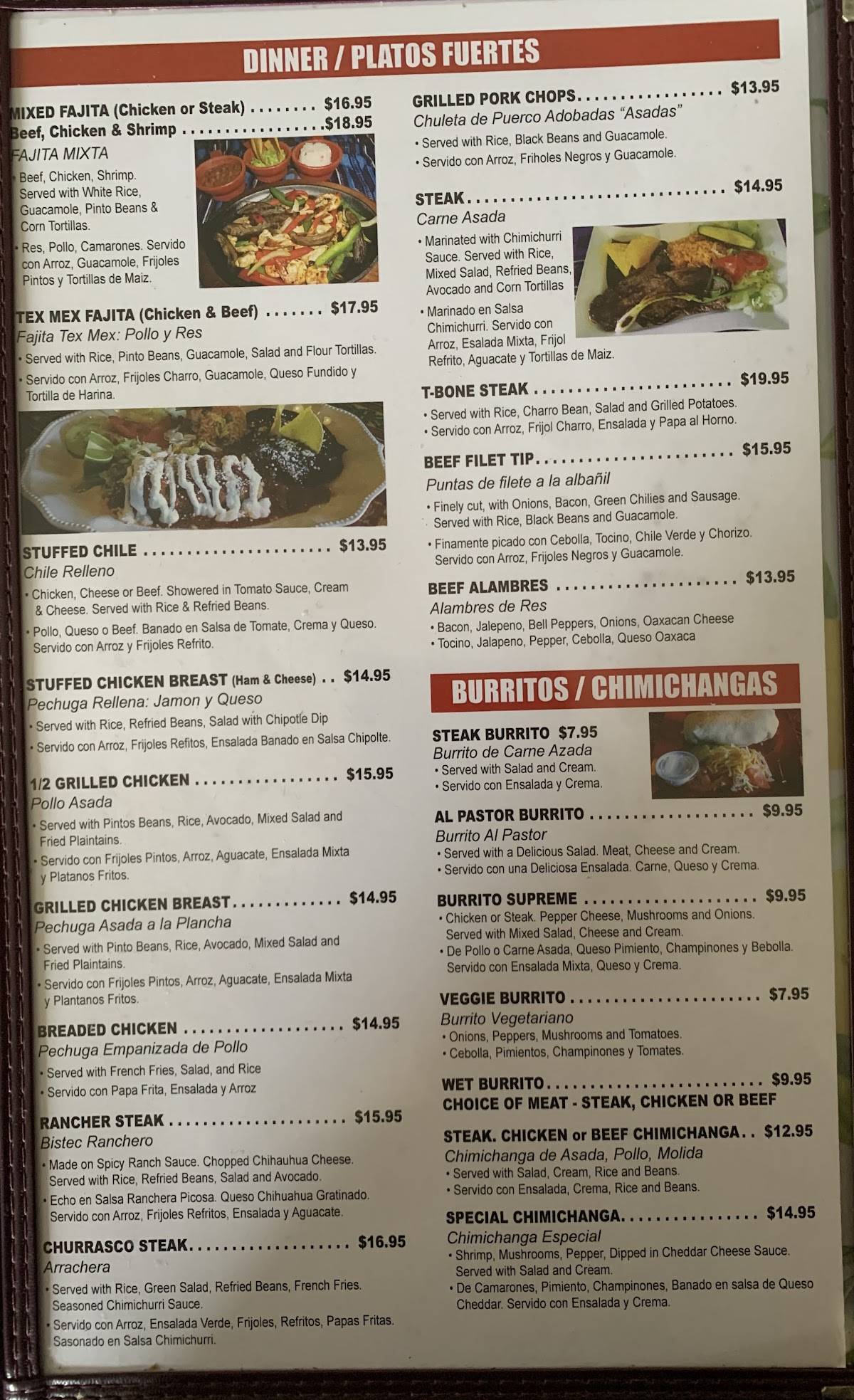 Menu at Guatemex Restaurant, Indiantown, 15648 SW Warfield Blvd
