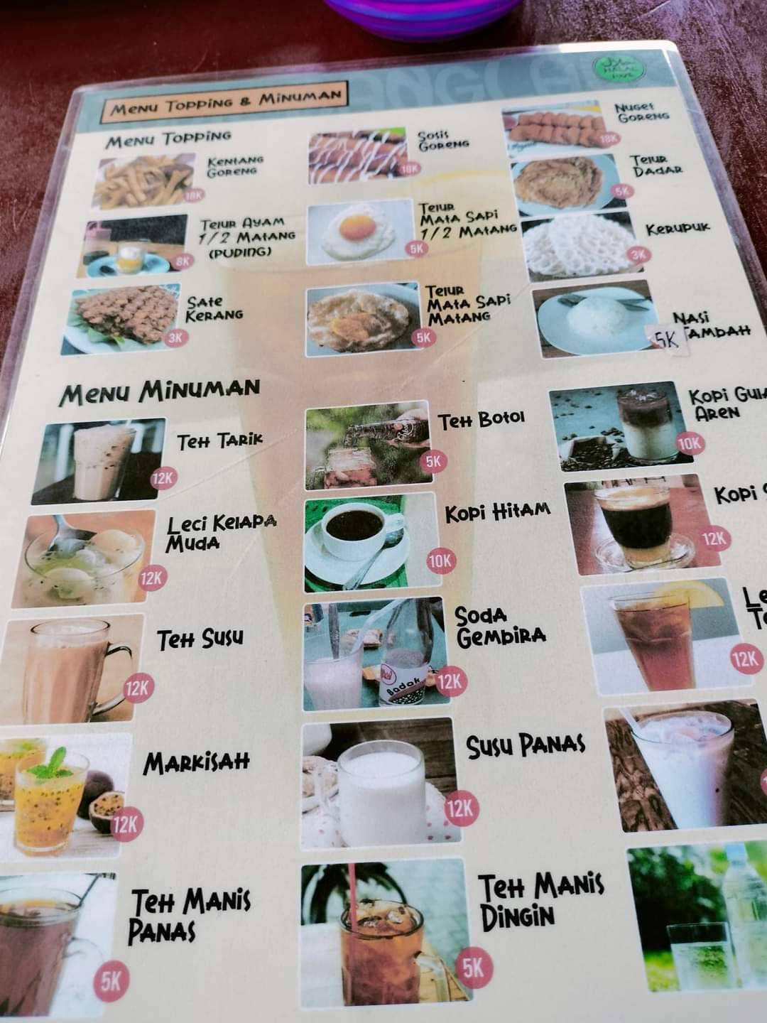 Menu at Indomie Bangladesh, East Kisaran