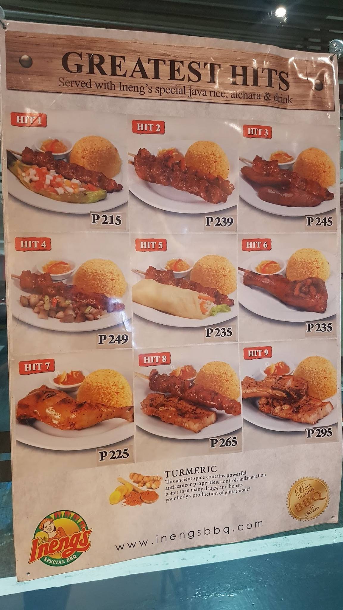 Carta de Ineng's Special Barbecue, Makati, Dela Rosa Street