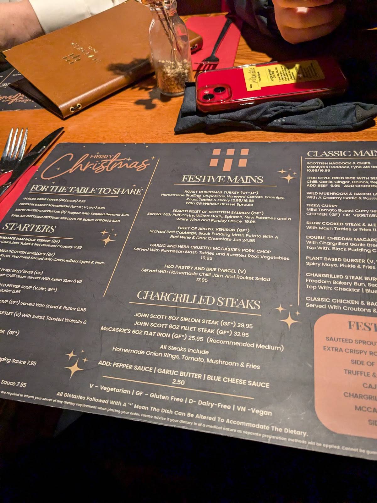 Menu at Inverkip Restaurant, Pub, Bar & Hotel, Greenock, Main St