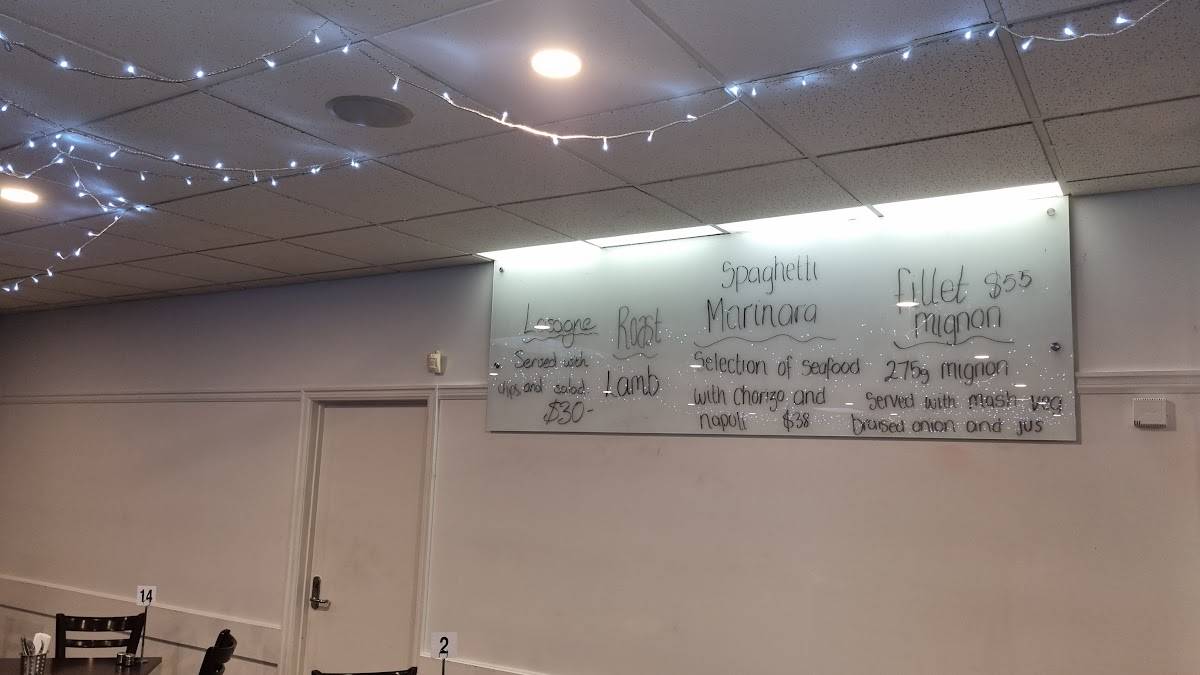 Menu at The Inlet Hotel restaurant, Inverloch