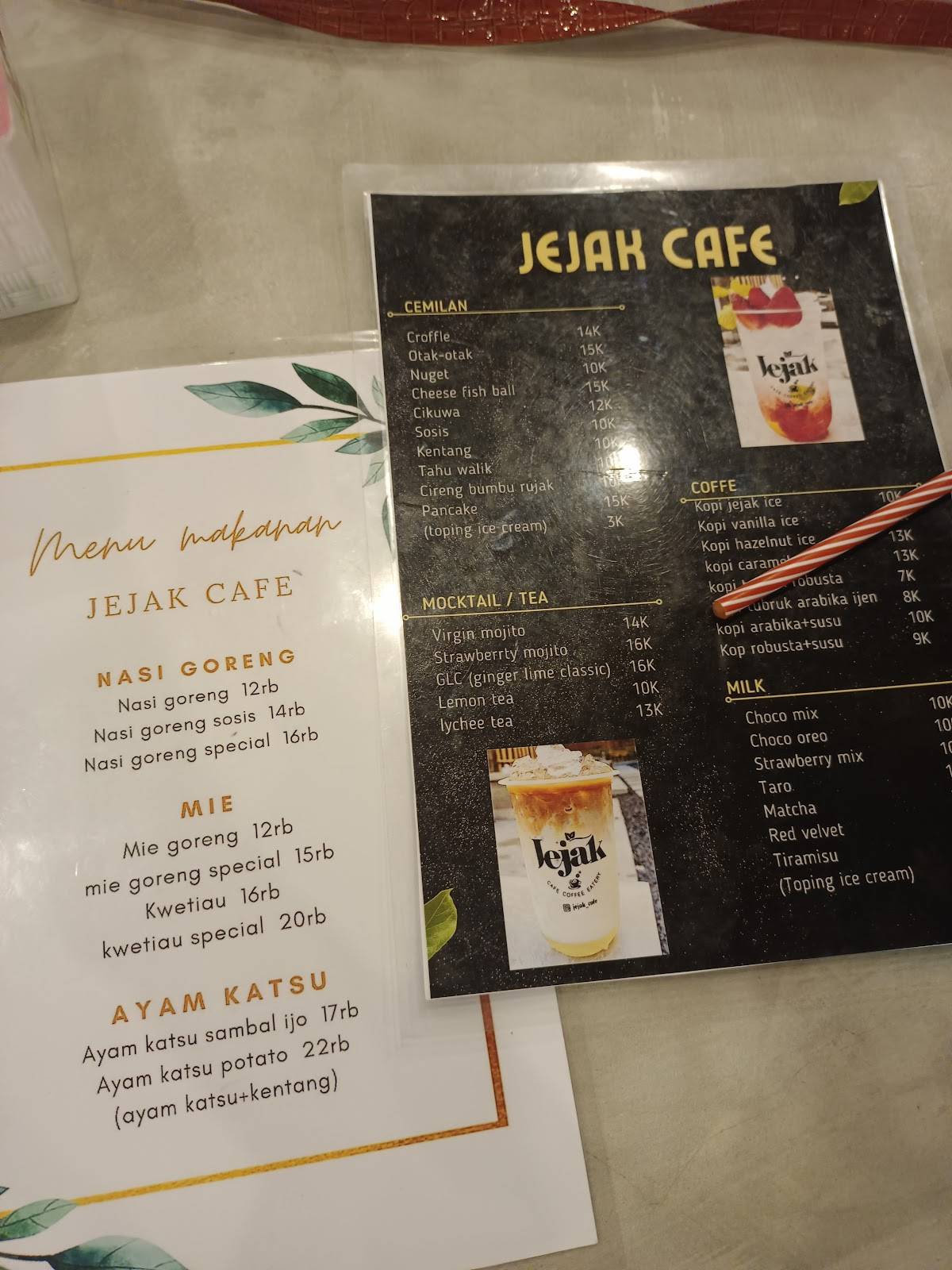 Carta de JEJAK CAFE, Jajag