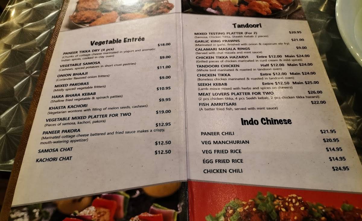 Menu at JK Restaurant Tandoori and Curry House, Indooroopilly