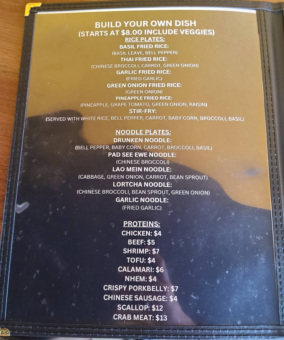 Menu at JOHNNY WOKKER restaurant, Stockton, E March Ln B