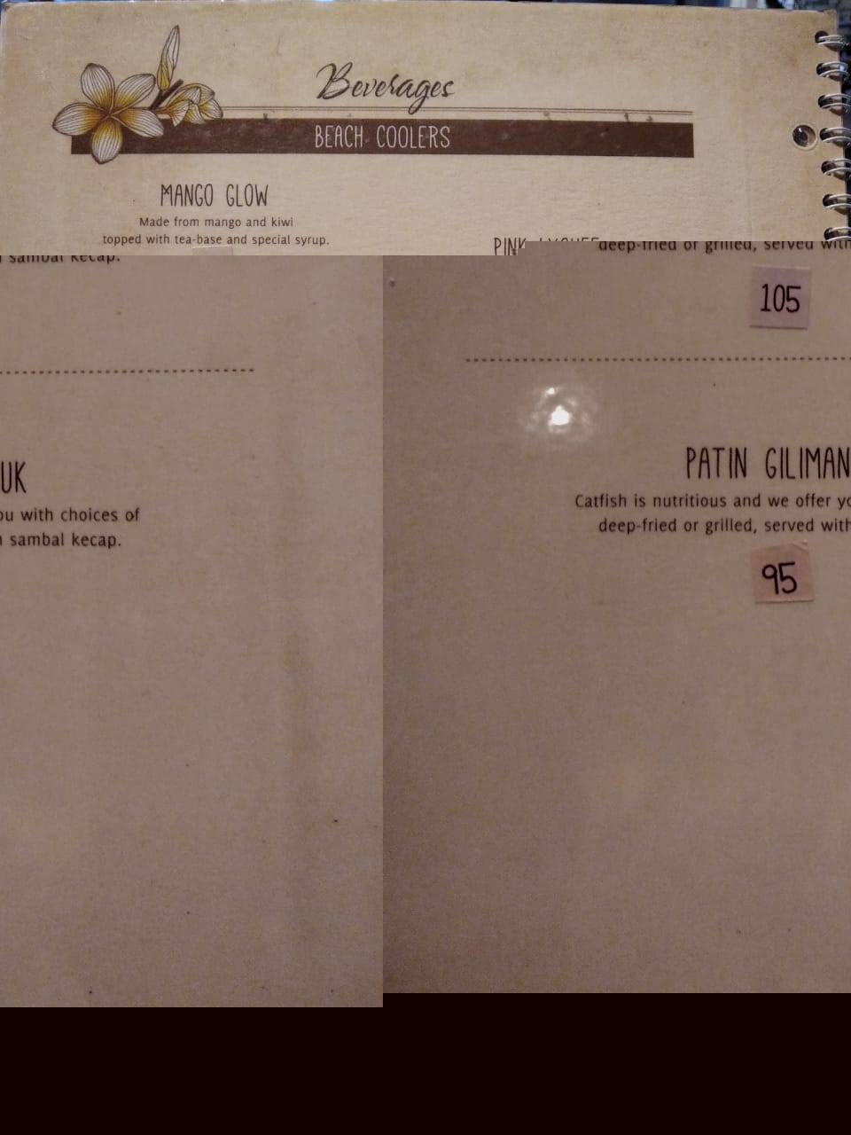 Menu at Bebek Tepi Sawah restaurant, Central Jakarta, 10