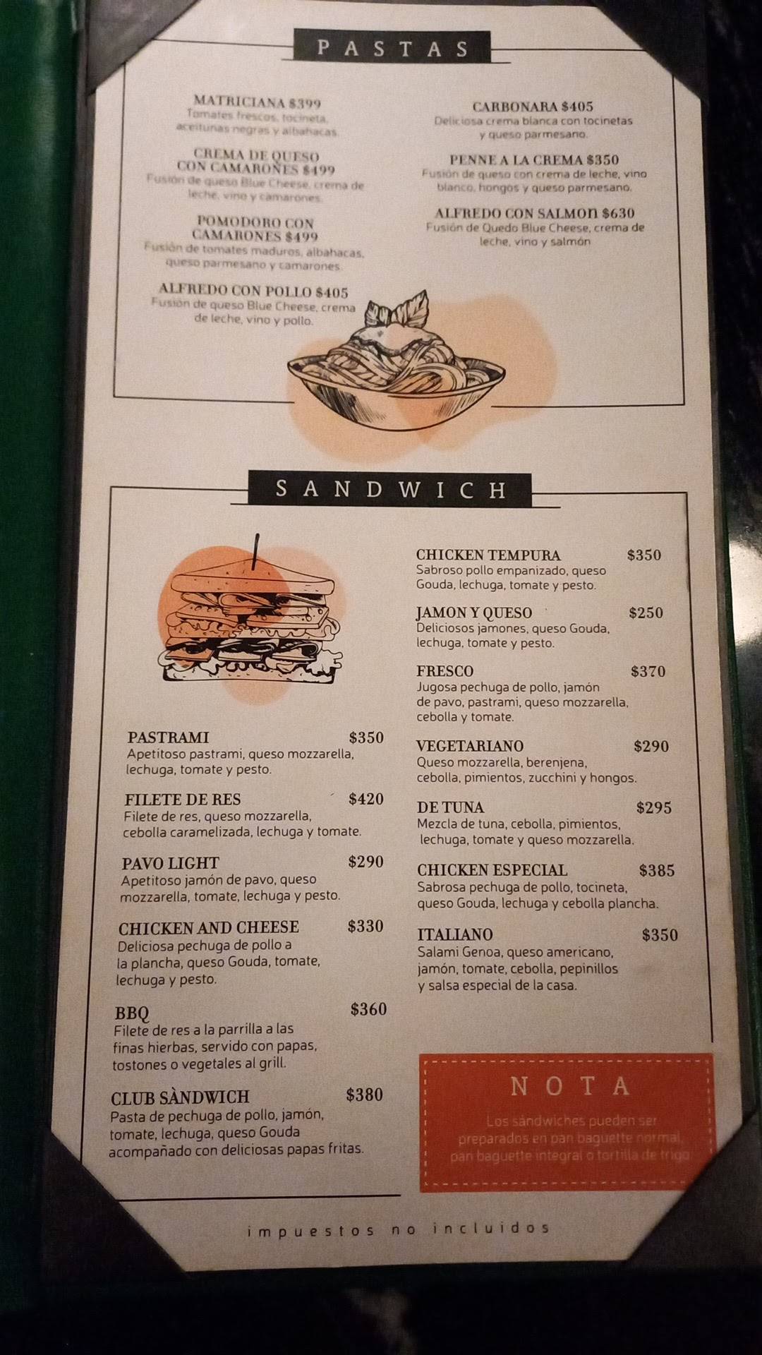Menu at El Fresco Bistro y Café, Jarabacoa