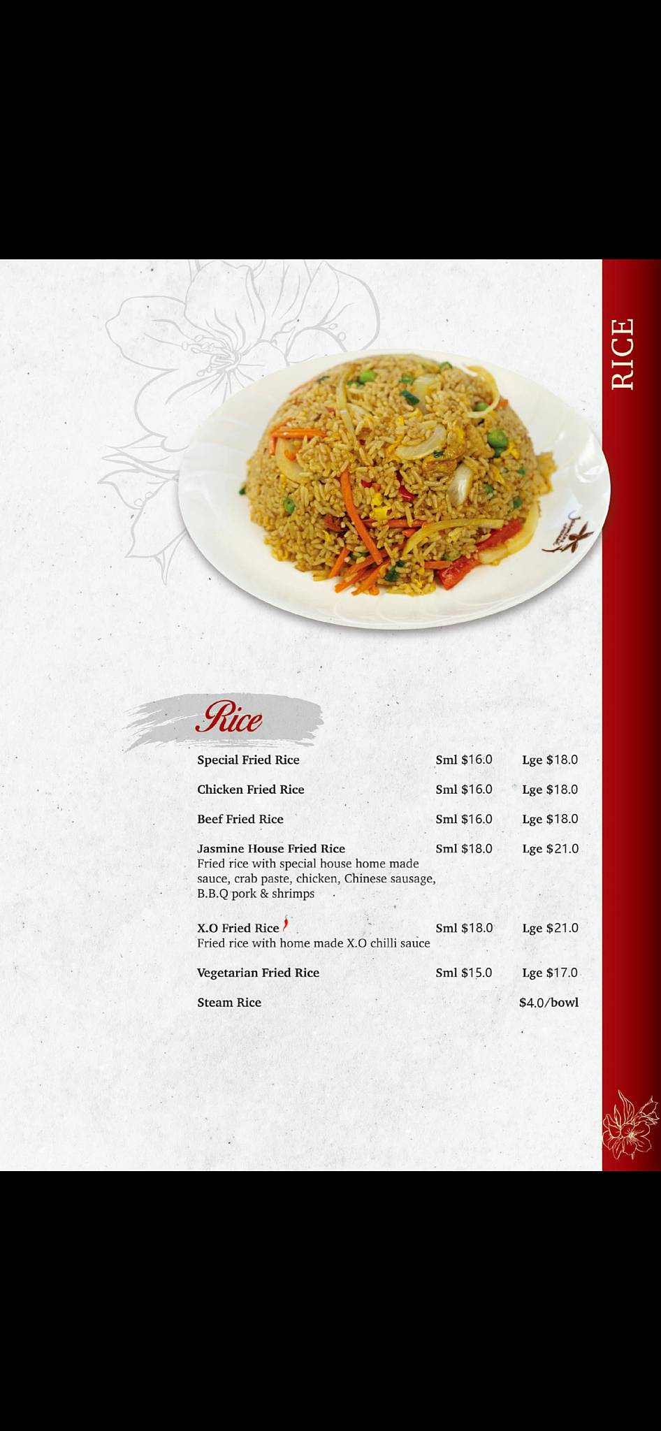 Menu at Jasmine House Chinese Restaurant, Niddrie