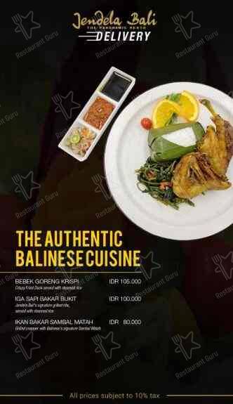 Menu at Jendela Bali The Panoramic Resto restaurant, Kuta Selatan ...