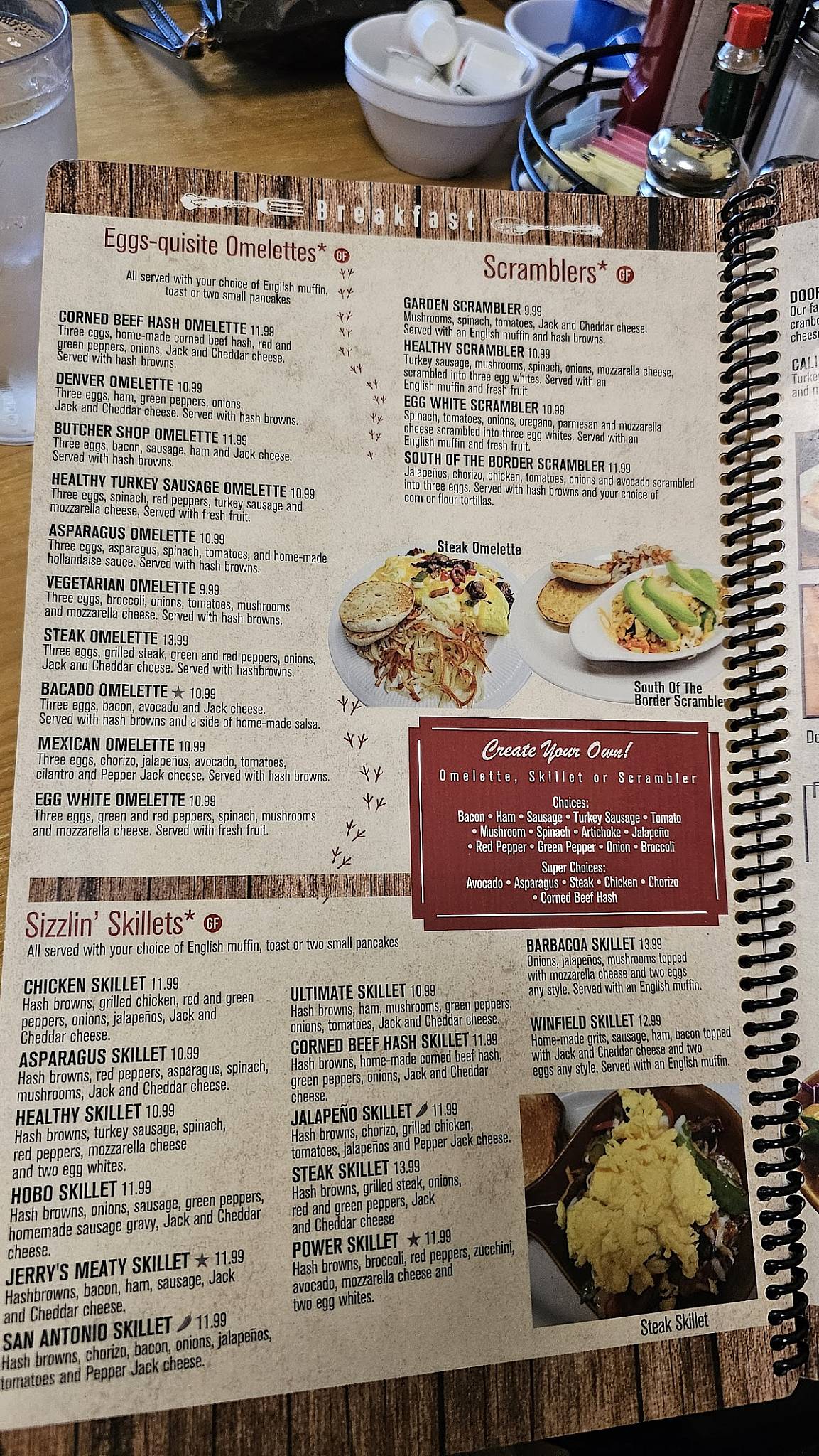 Menu at Jerry's Cafe, Beloit, 935 4th St