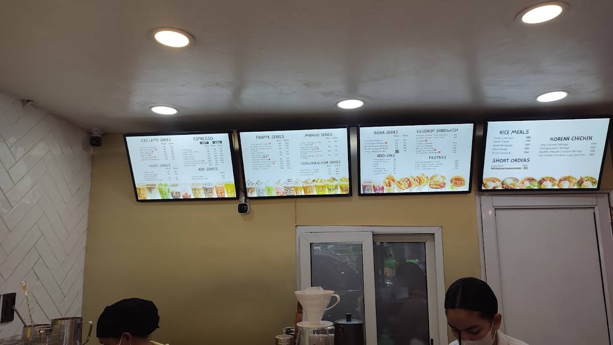 Menu at JinJee Korean Cafe, Manila