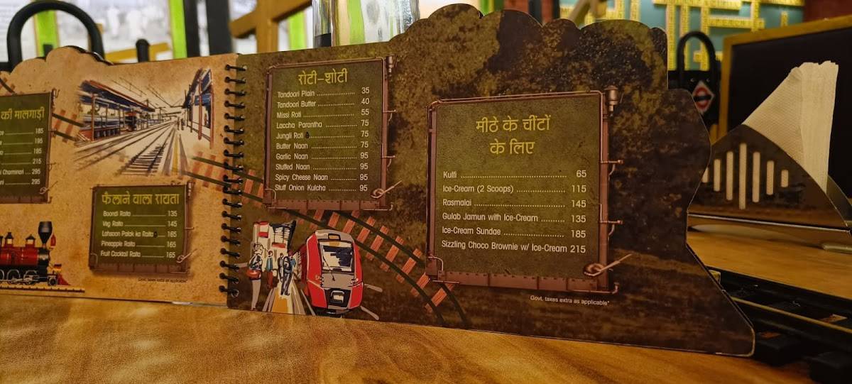 Menu at Vegetrainian - The Train Restaurant, Jodhpur