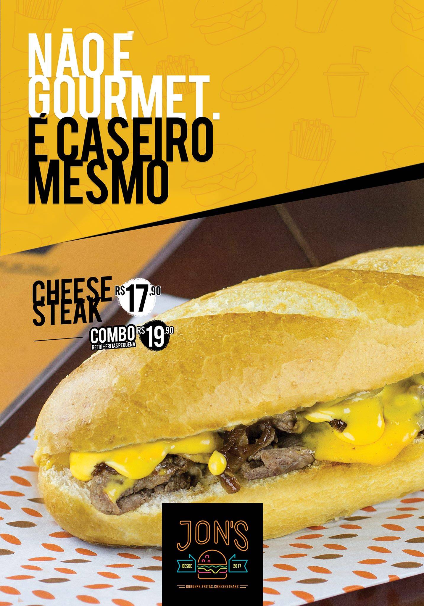 Menu em Jon's restaurante, Curitiba