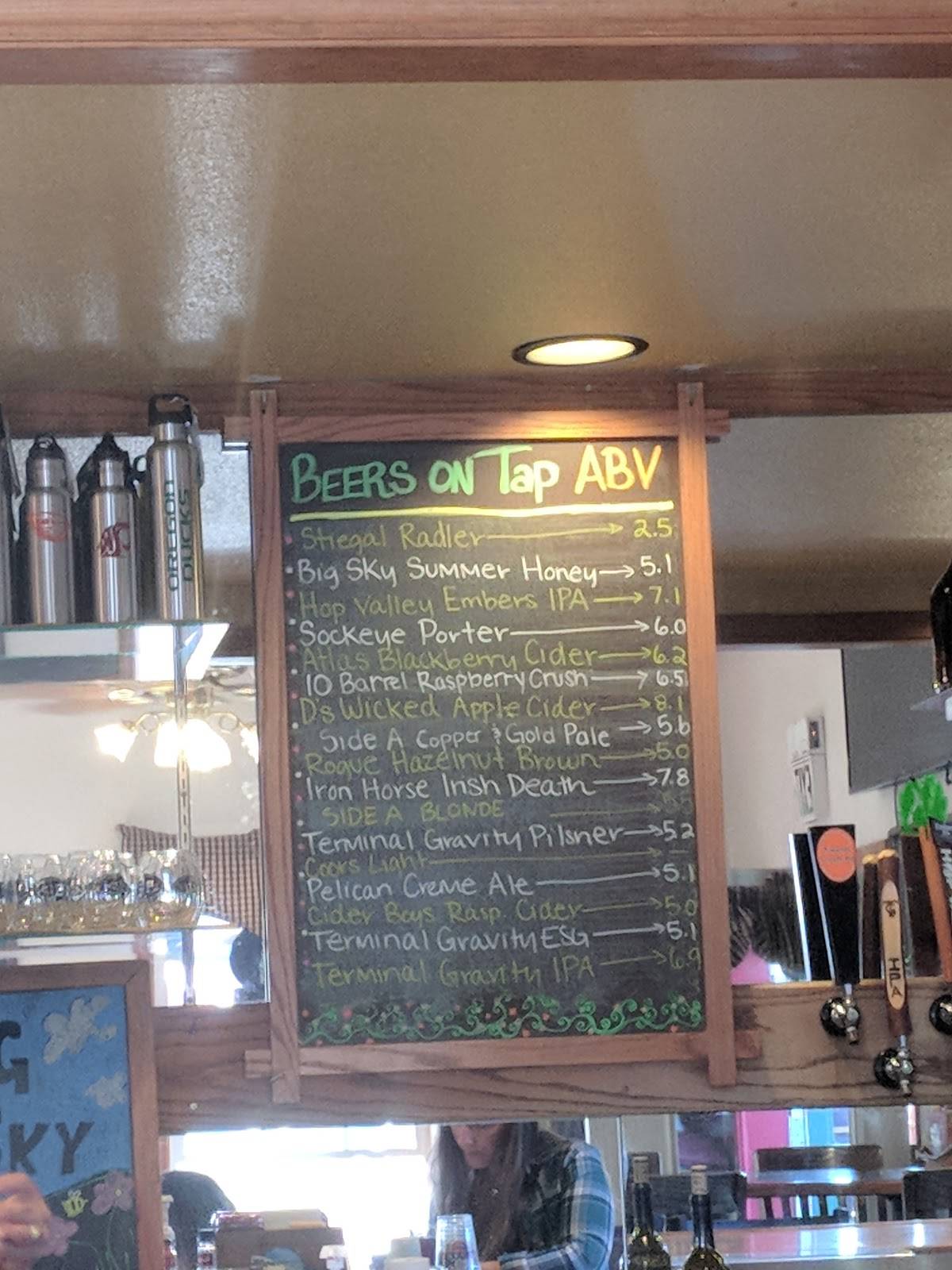 Menu at Embers Brewhouse pub & bar, Joseph