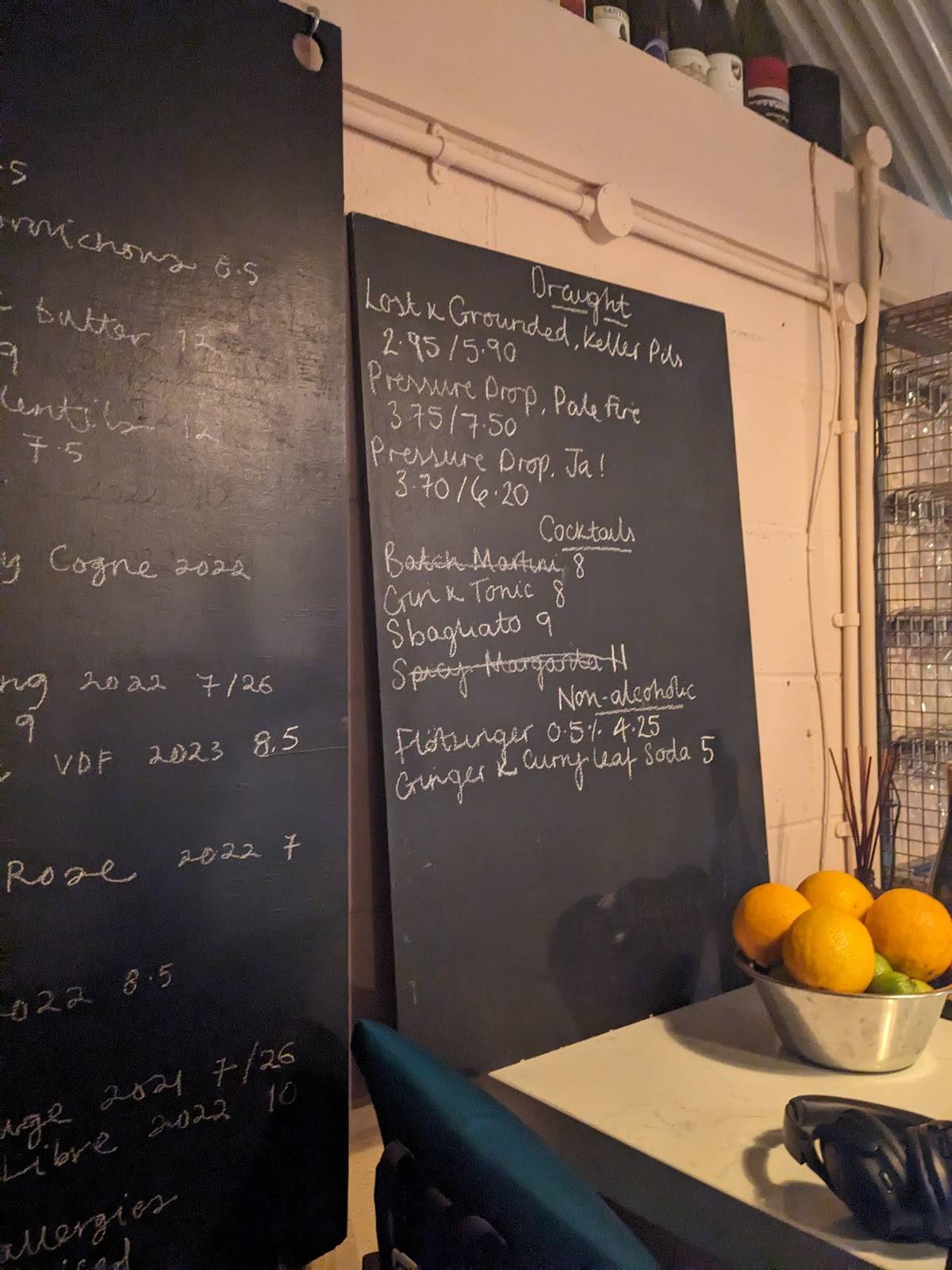 Menu at Joyau pub & bar, London