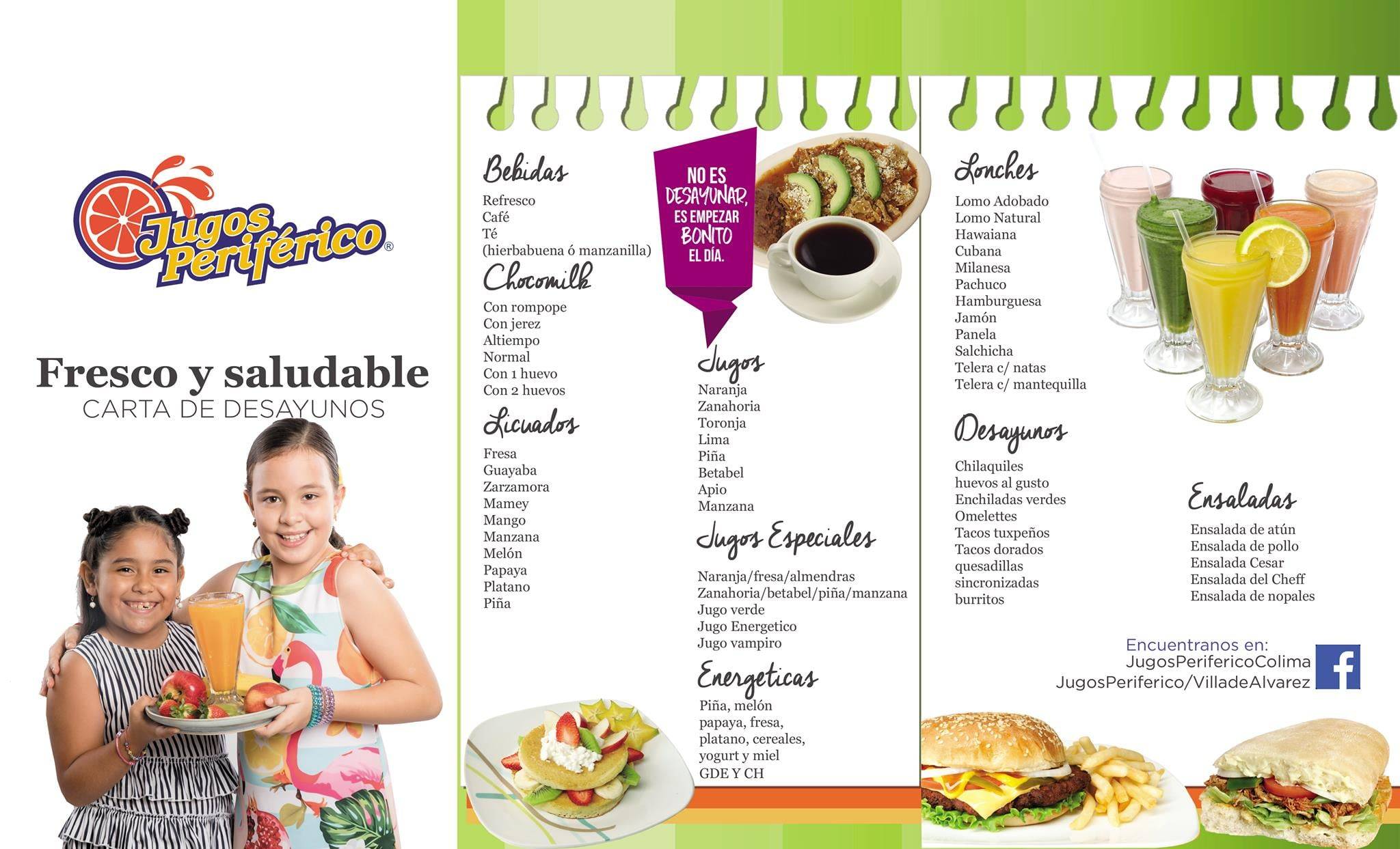 Carta del restaurante Jugos Periférico Colima, Colima
