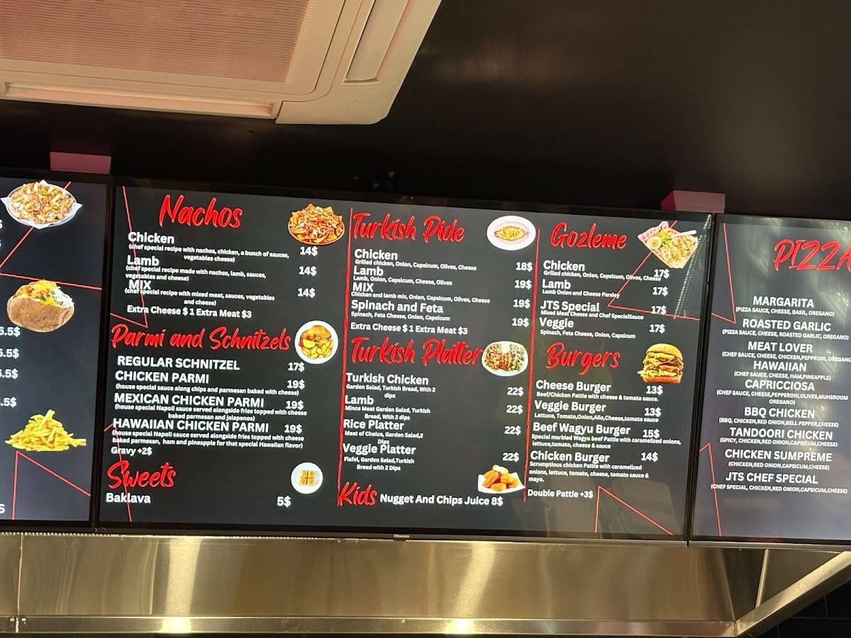 Menu at Junction Kebab & Fries, Wodonga