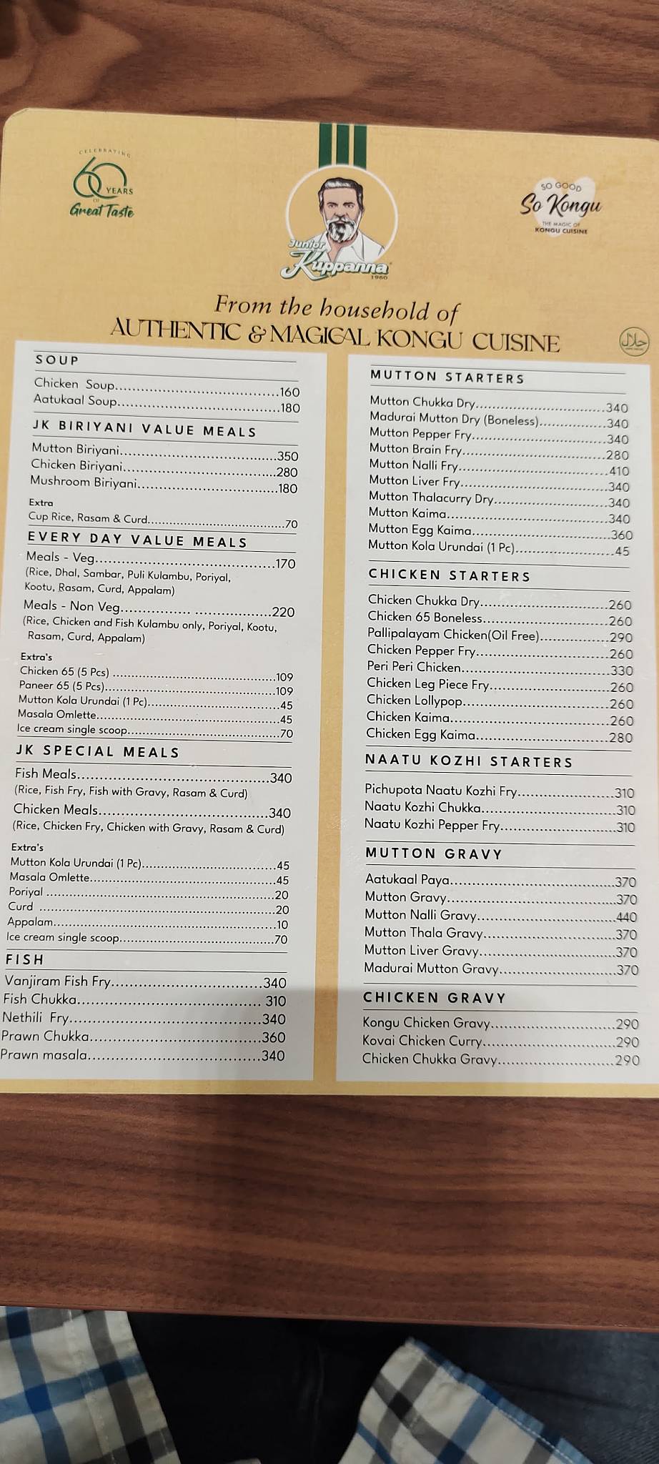 Menu at Junior Kuppanna - Nungambakkam, Chennai, 35