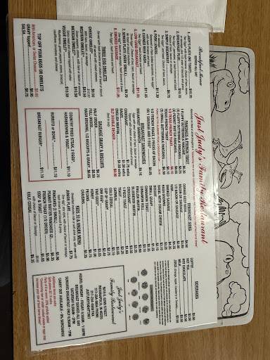 Menu at Just Judy's Restaurant, Indianapolis, E 62nd St