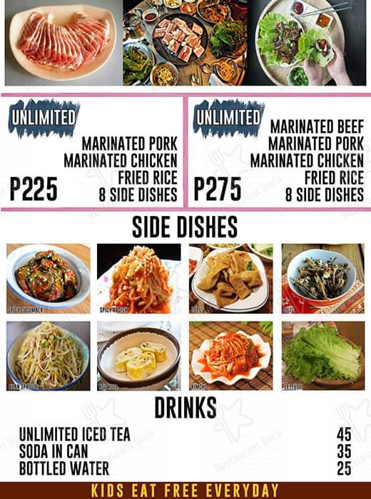 Carta de KKB - Kanya-Kanyang Korean BBQ, Ciudad Quezon