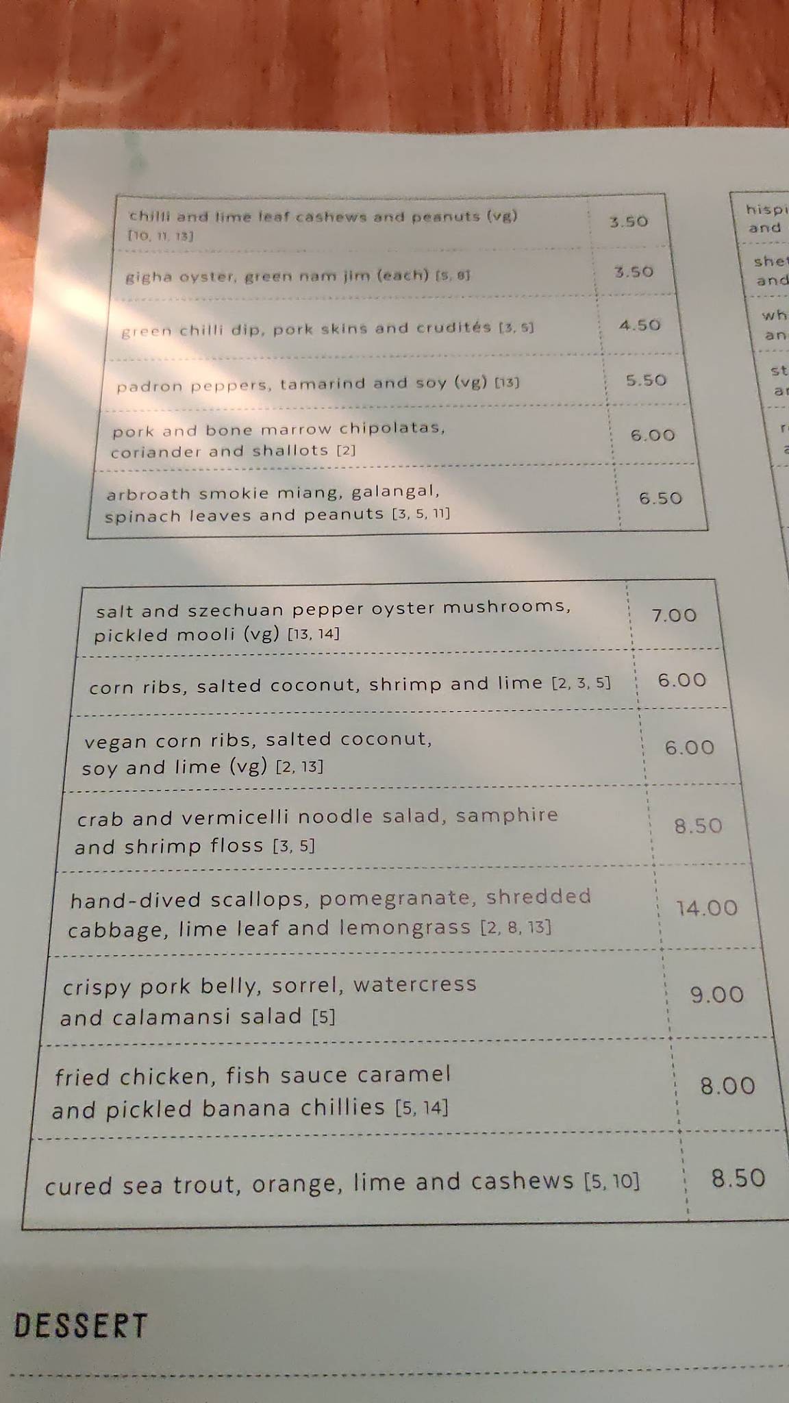 Menu at Ka Pao Glasgow restaurant, Glasgow