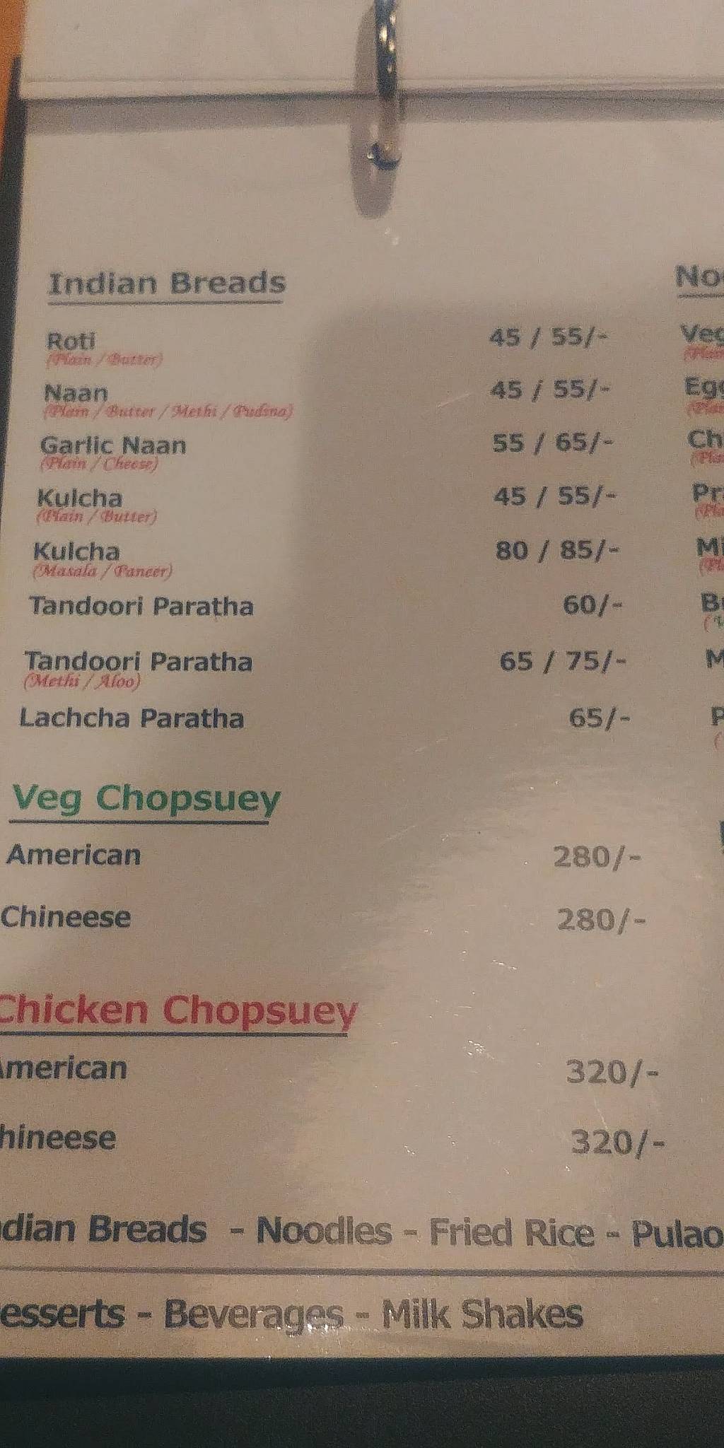 Menu at Kadhambam Multi-cuisine Restaurant, Coimbatore