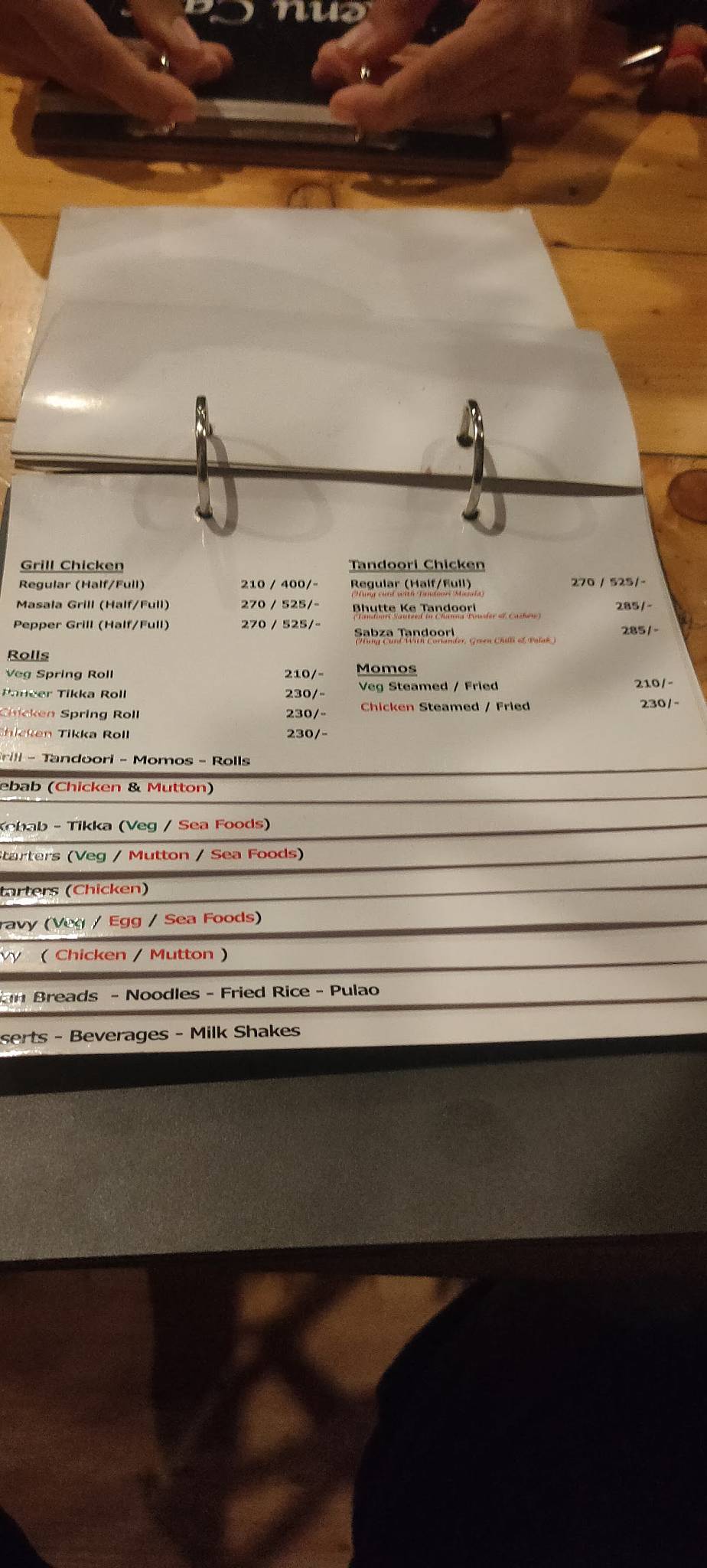 Menu at Kadhambam Multi-cuisine Restaurant, Coimbatore