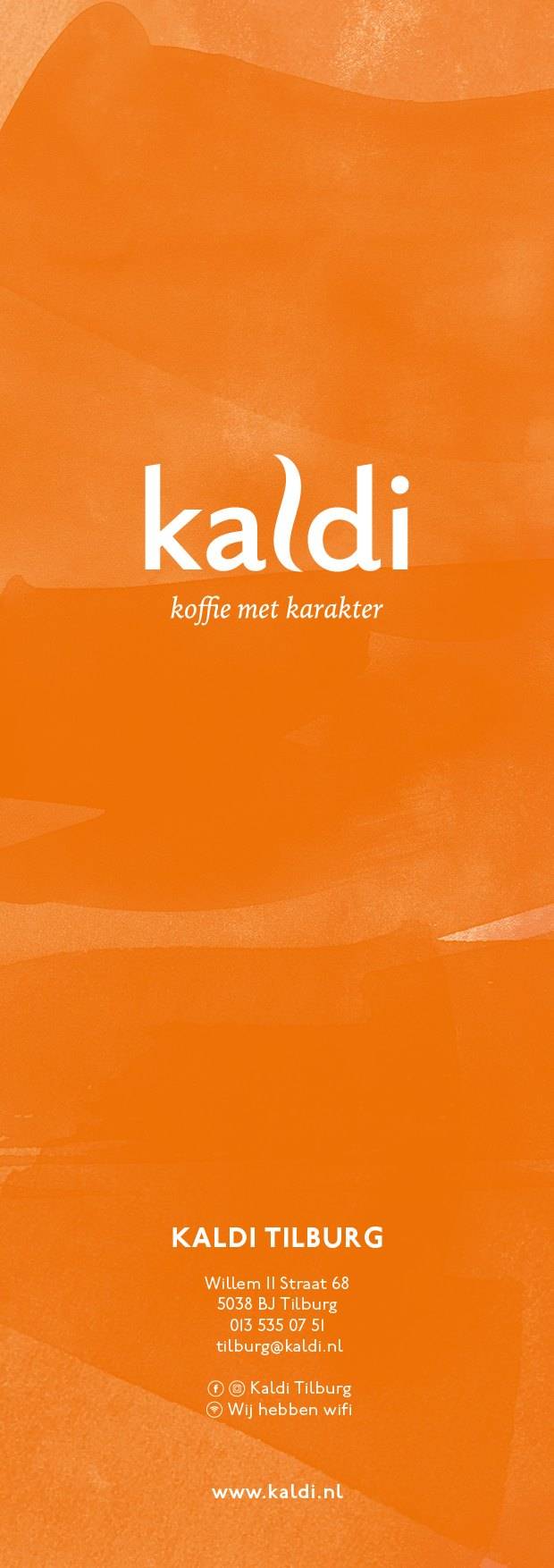 Speisekarte von Kaldi Tilburg, Tilburg