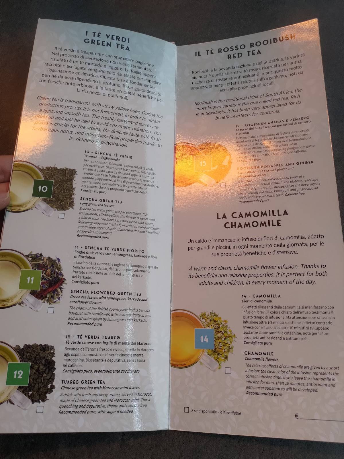 Carta del pub y bar Kaloa Caffè & Bistrot, Parma