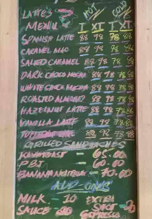 Menu at Kape Sur, Makati, Higher Ground