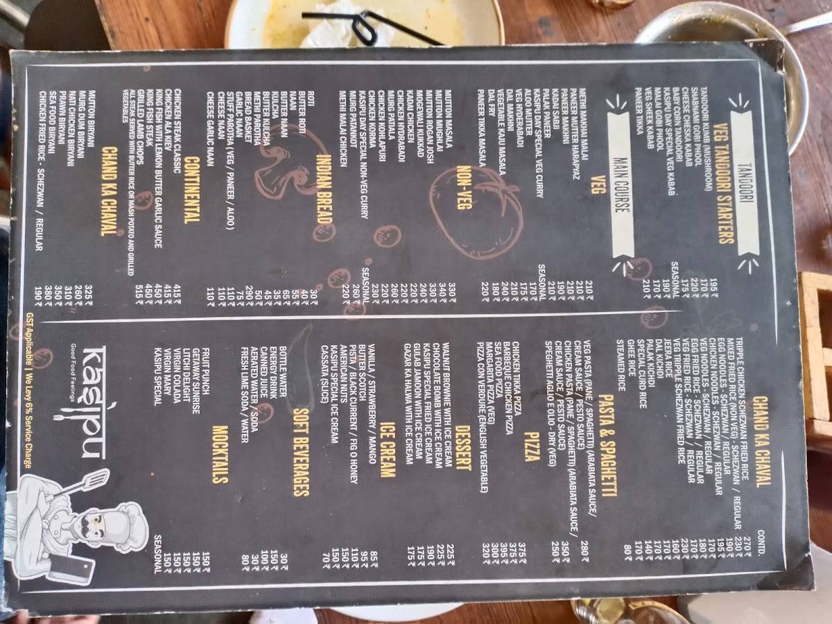 Menu at Kasipu Resto-Bar, Bengaluru, #35/9