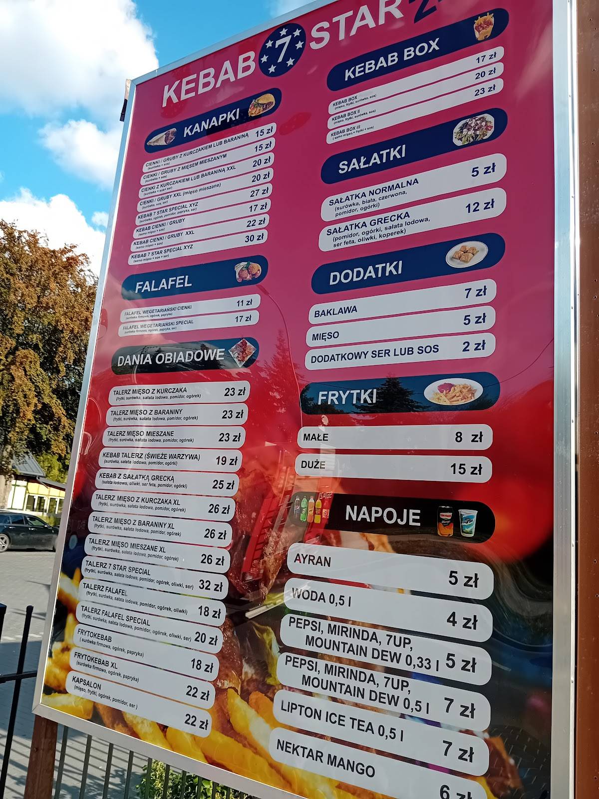 Menu at Kebab 7 Star restaurant, Piaseczno
