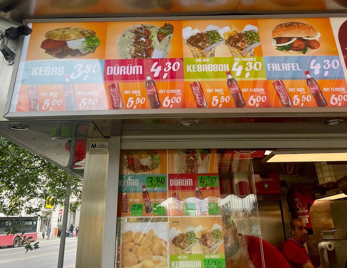 Speisekarte von Kebab Prinz restaurant, Wien