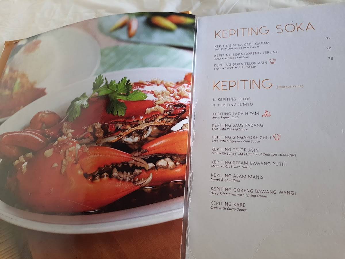 Menu at Restaurant Pondok Kampoeng Nelayan, Kediri