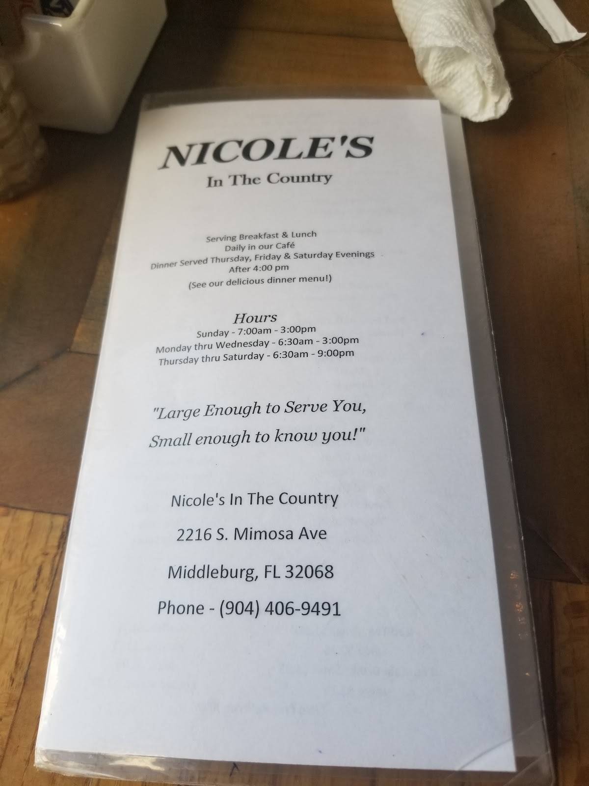 Menu at Kelly's Country kitchen restaurant, Middleburg