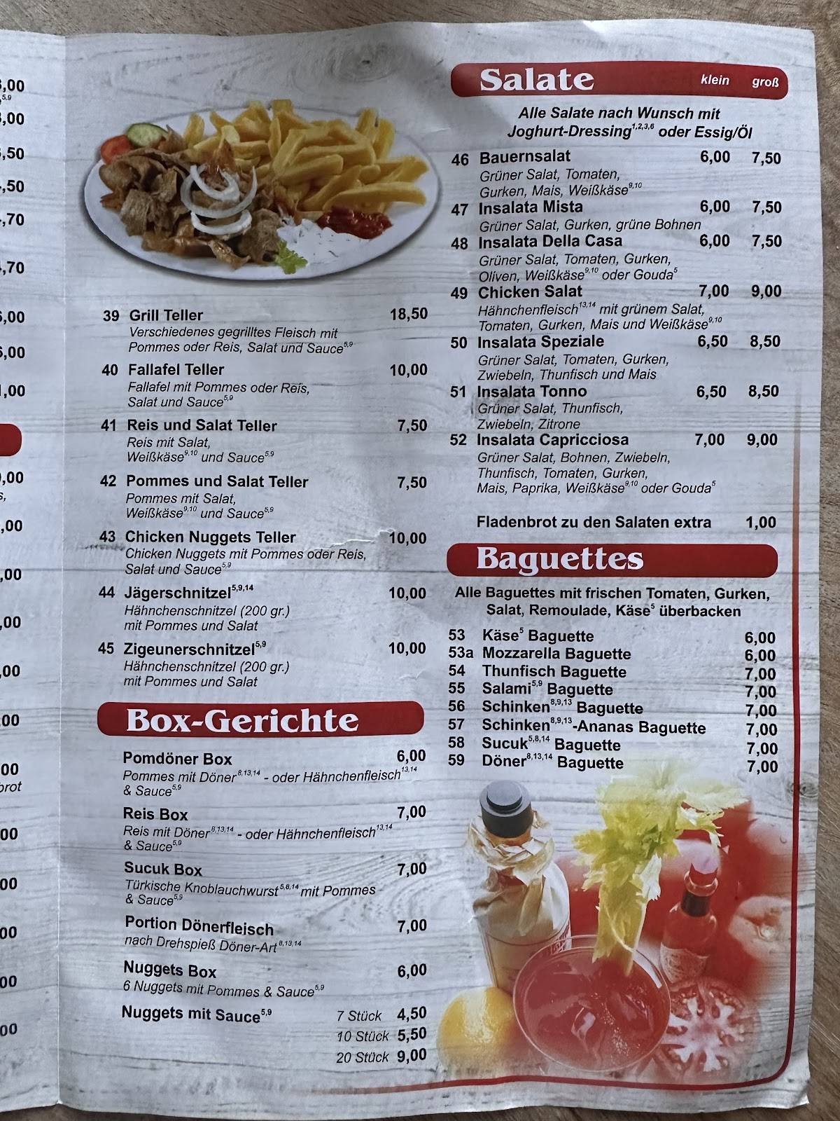 Speisekarte von Kervansaray Döner Kebab restaurant, Witten