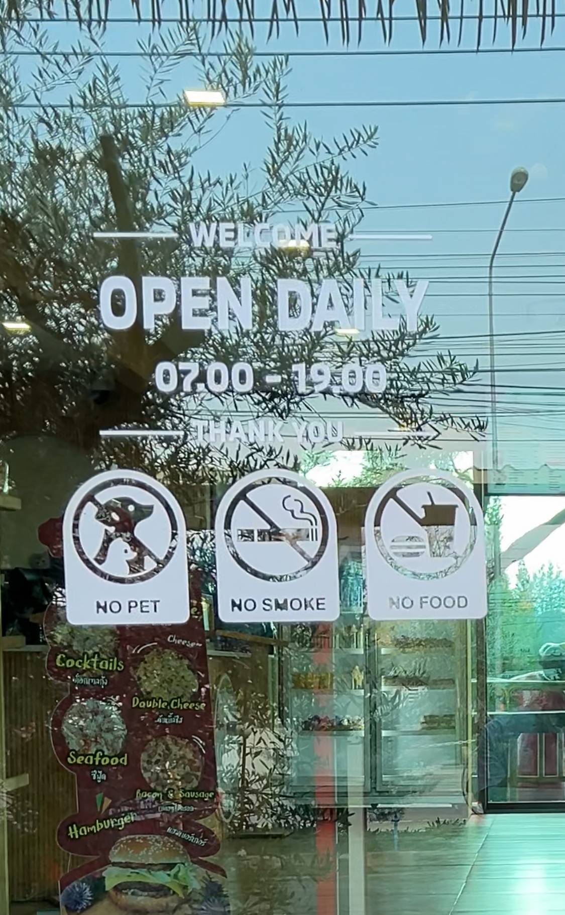 Menu at Khao Yai Art Tree Homestay restaurant, Pong Ta Long