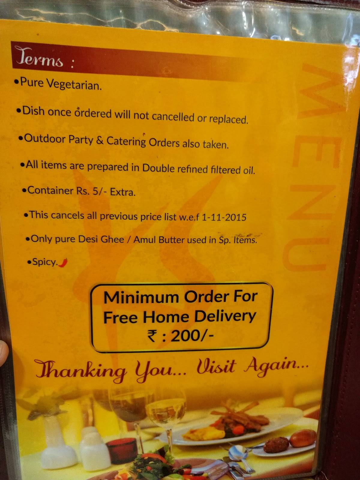 Menu at Khichdi Samrat, Mumbai, 44/46