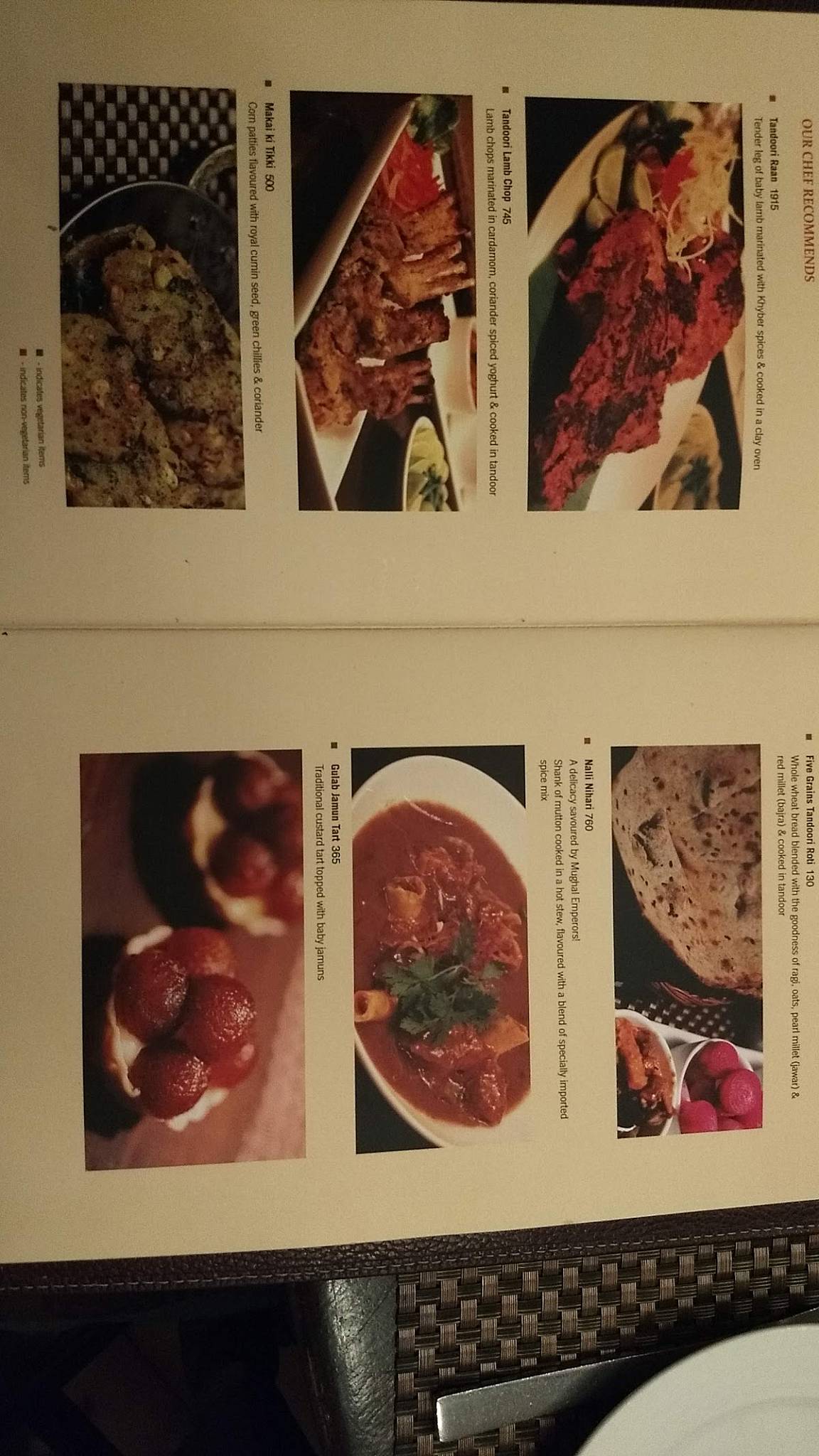 Menu at Khyber, Mumbai, 145